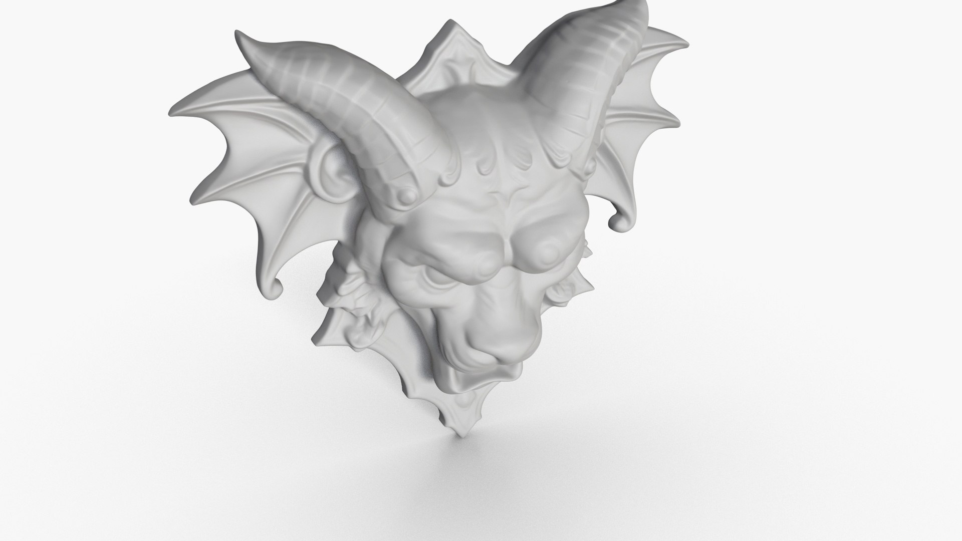3D Gargoyle Head Relief 11 Model - TurboSquid 2289346