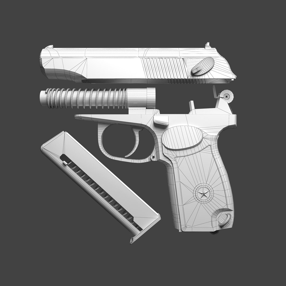 3d Model Makarov Pistol