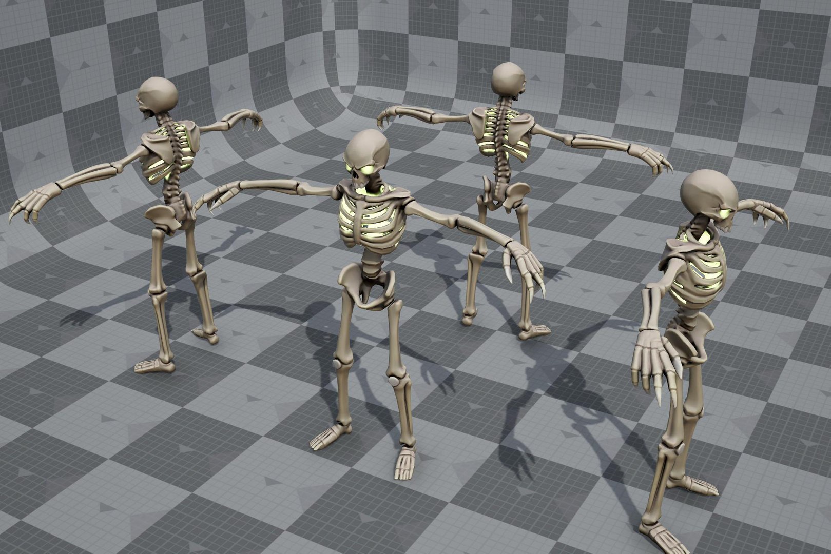Free 3D Free Stylized Skeleton - TurboSquid 2502716