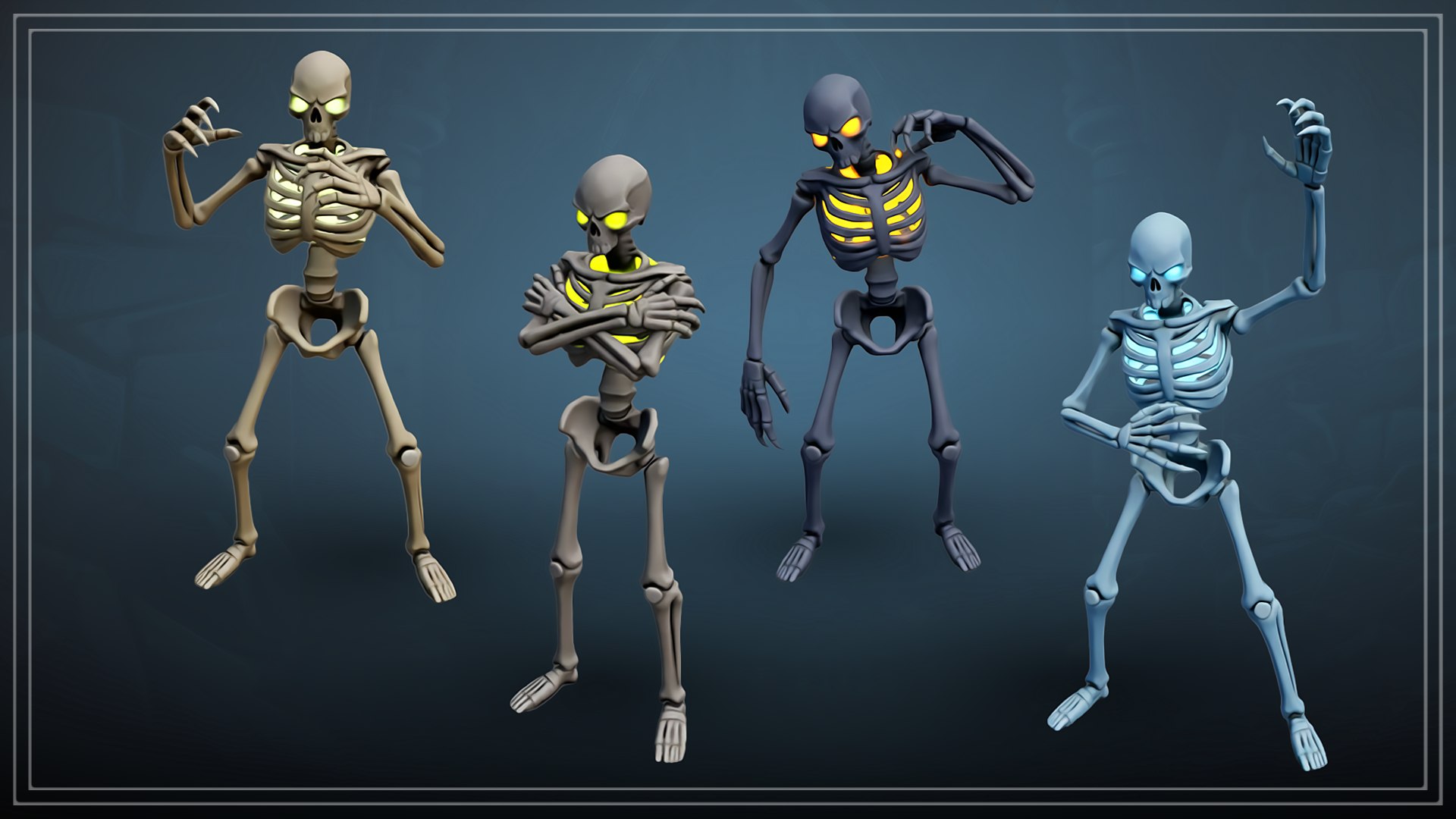 Free 3D Free Stylized Skeleton - TurboSquid 2502716