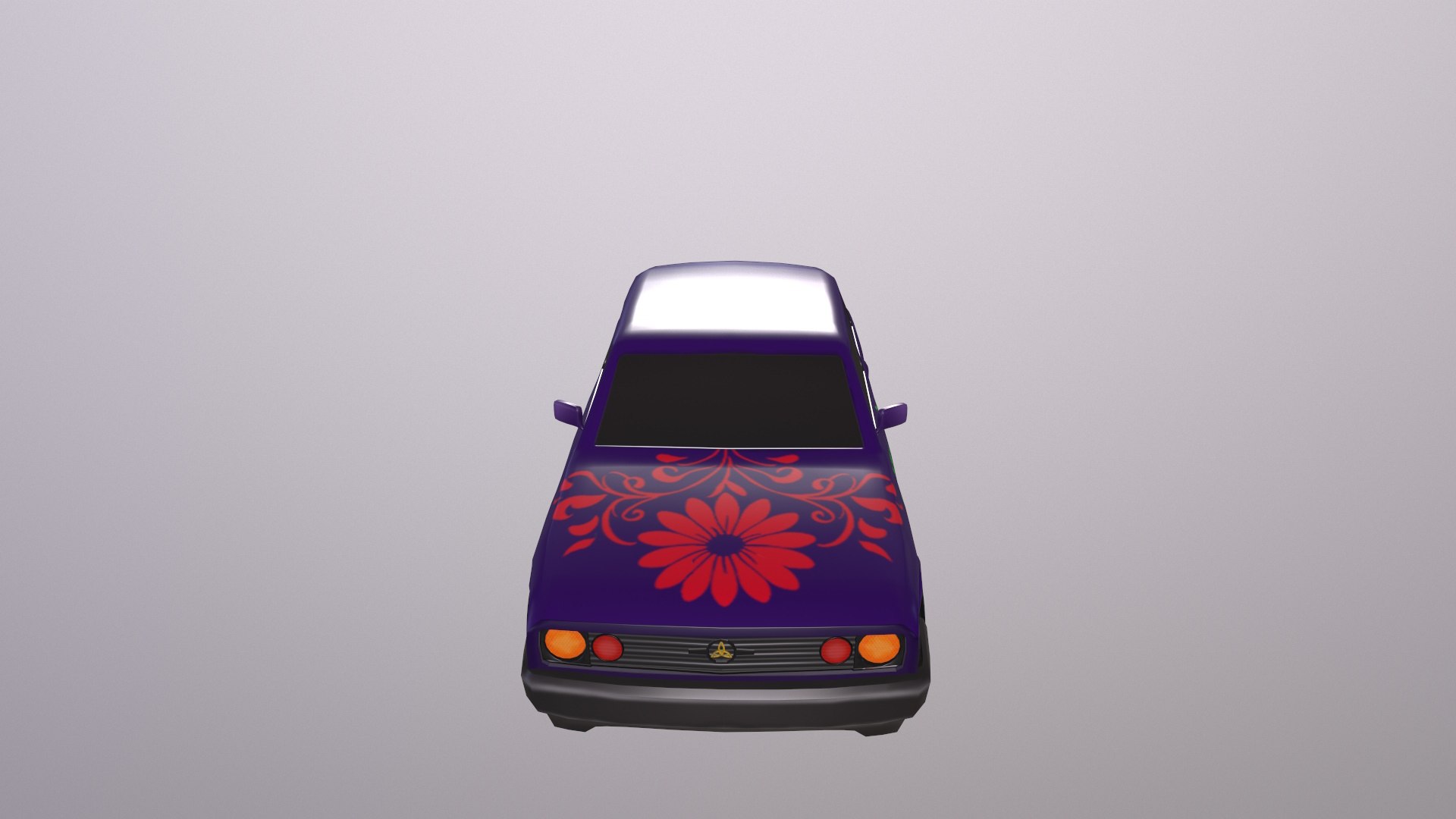 Lowpoly Stylized Hippie Car With Graffity Flowers Model - TurboSquid ...