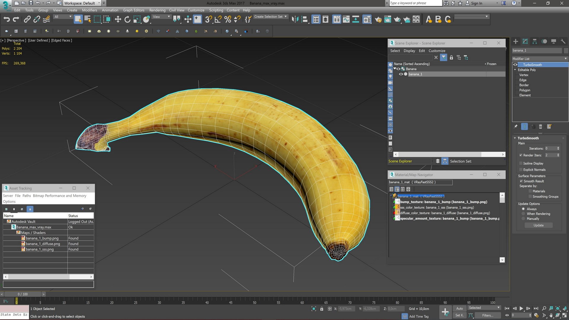 Banana 3D Model - TurboSquid 2167717