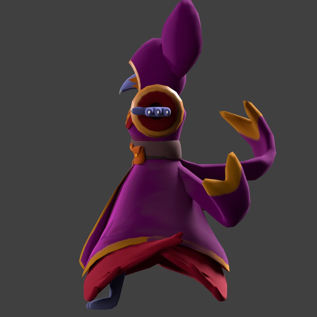 Red Q Wizard 3D Model - TurboSquid 2220656