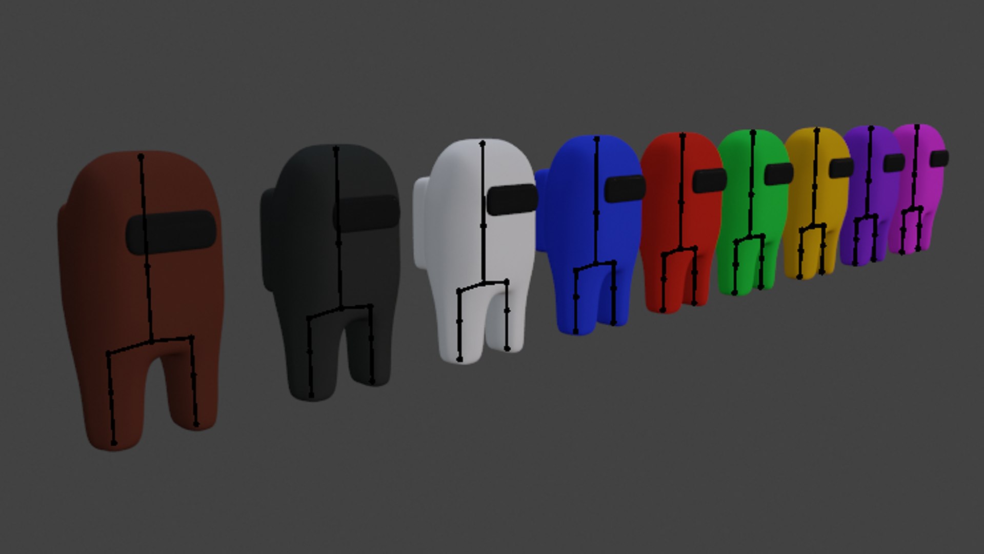 3D Among Us Low Poly Rigged Character - TurboSquid 1732019