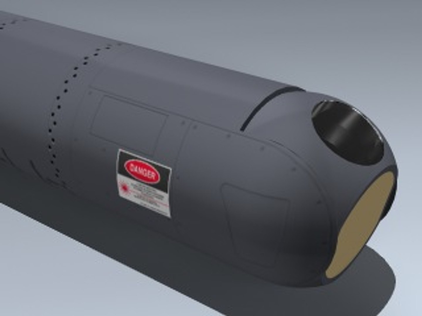 3d Model Of Aaq-14 Targeting Pod