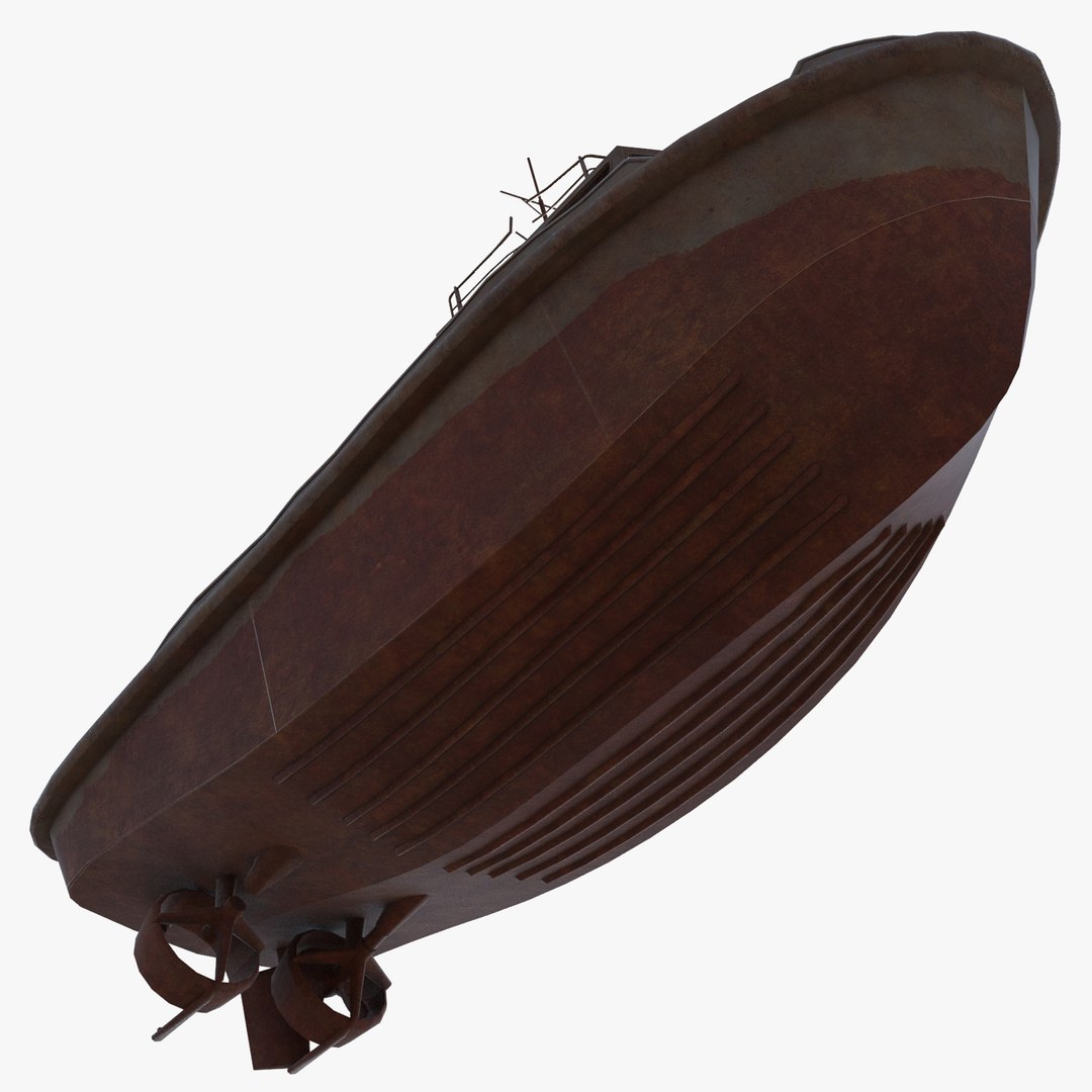 Rusty Tug Boat 3d Obj