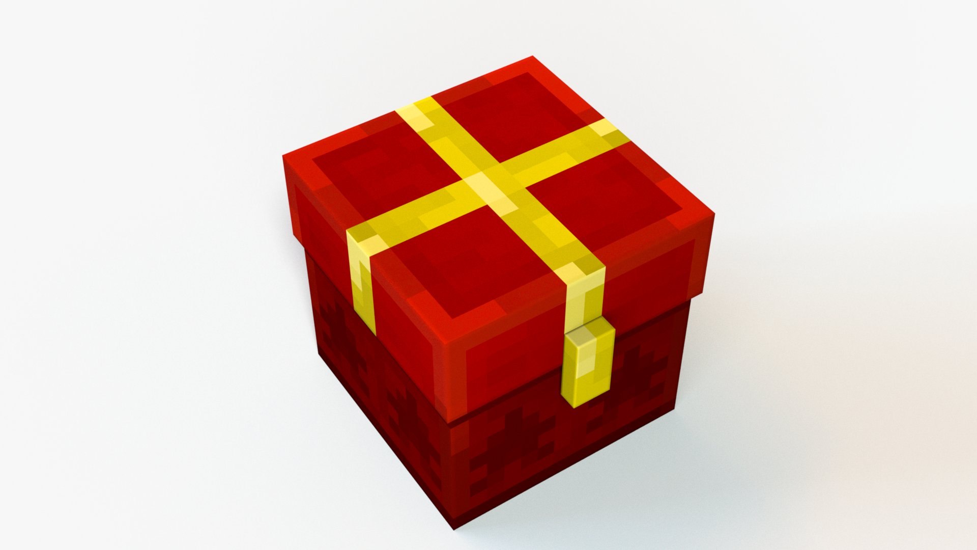 3D Minecraft Christmas Chest - TurboSquid 2406619