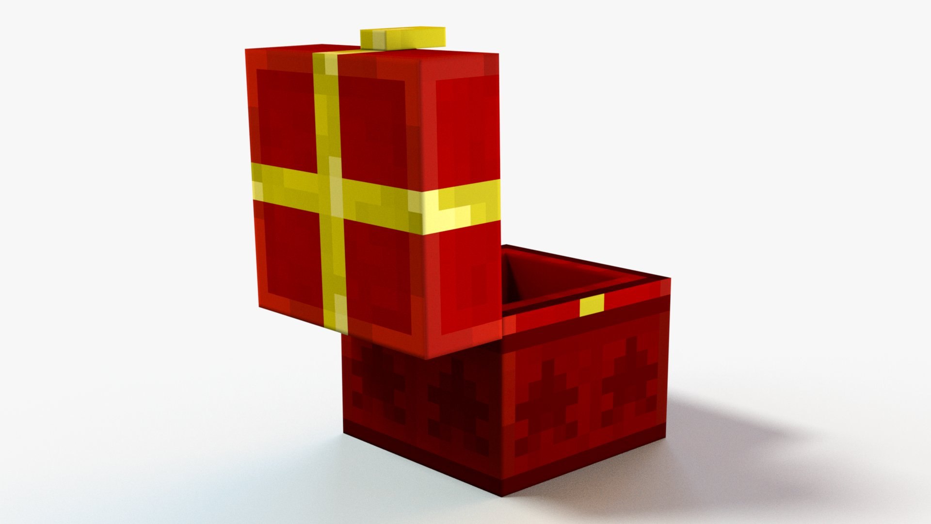 3D Minecraft Christmas Chest - TurboSquid 2406619