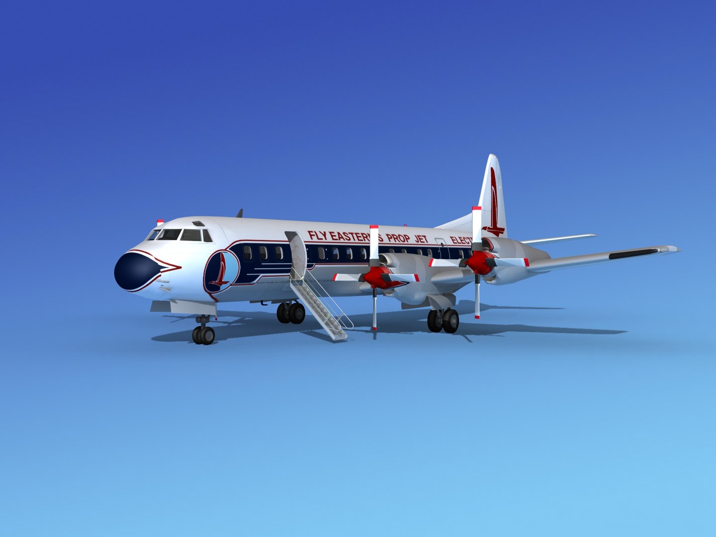 propellers l188 electra airline 3d max