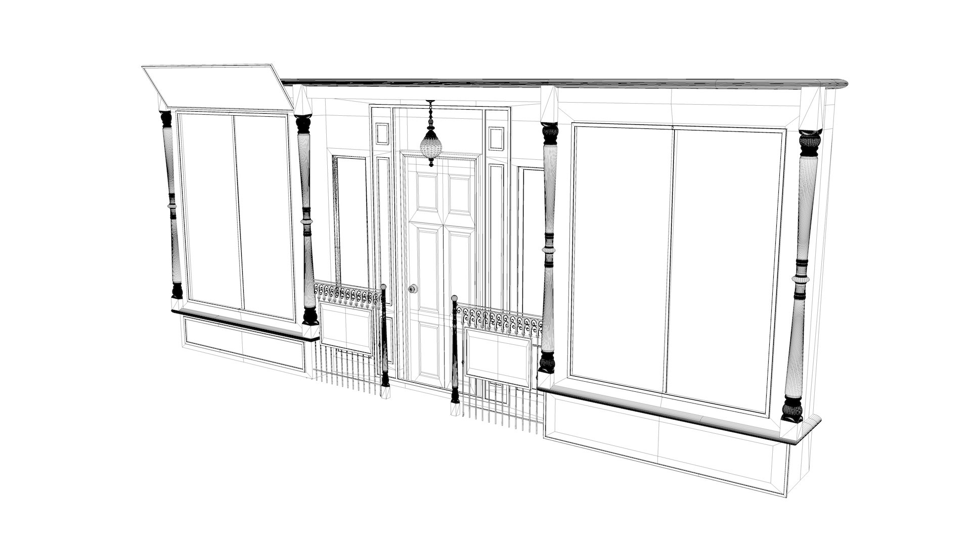 Vintage aged storefronts building model - TurboSquid 1618336