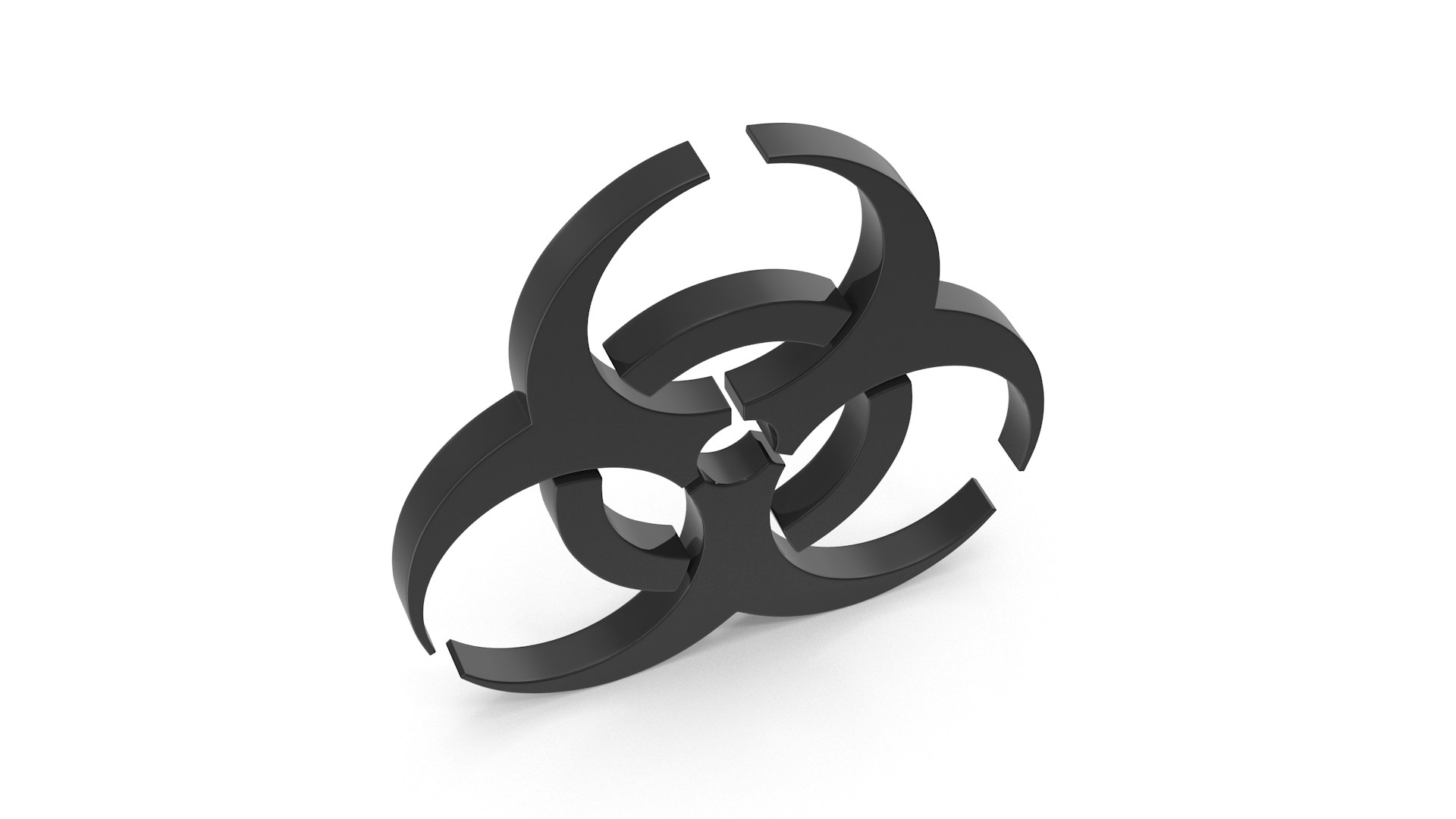 Biohazard Icon 3D Model - TurboSquid 1935625