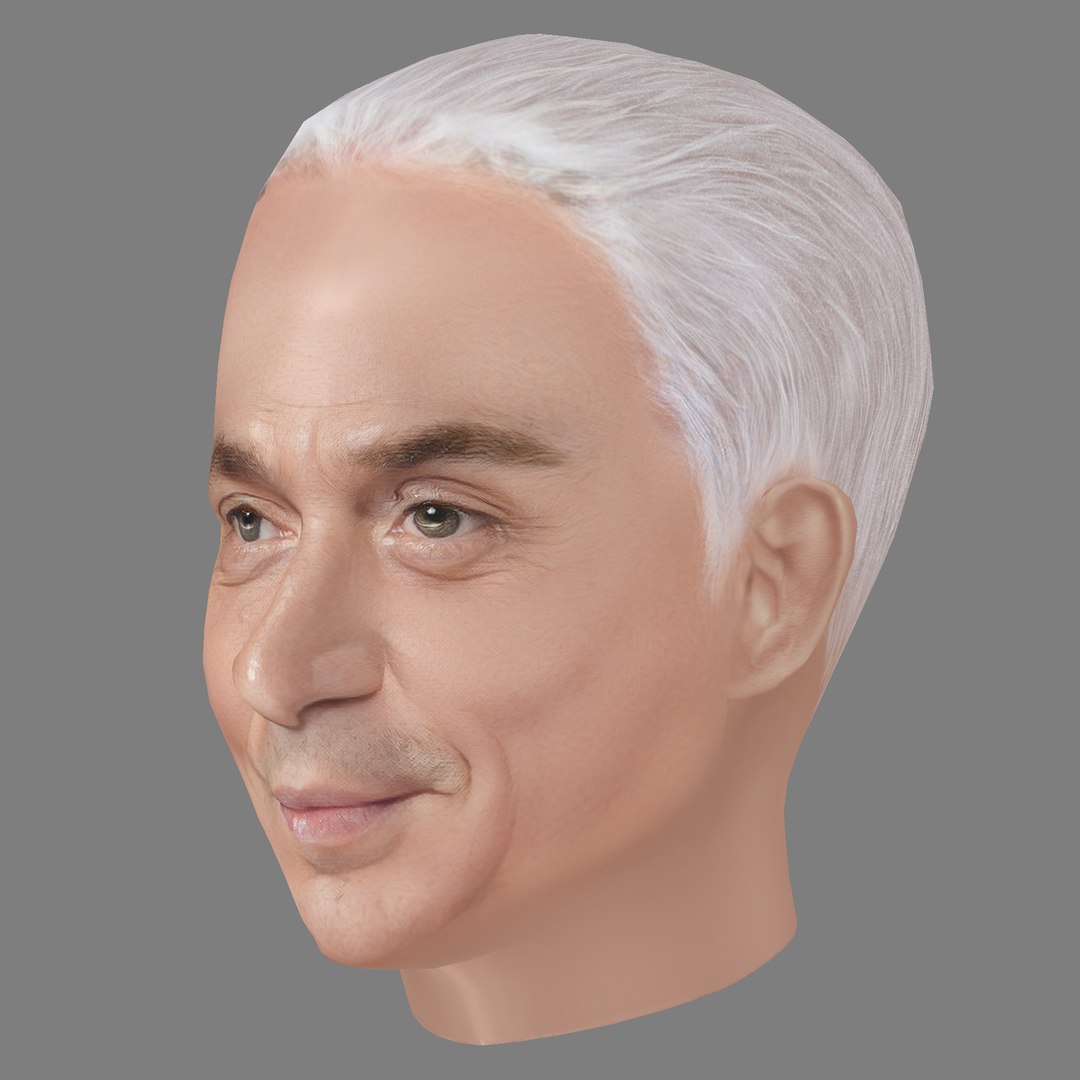 Bruno Tonioli Head - Low Poly Head For Game 3D Model - TurboSquid 2303076