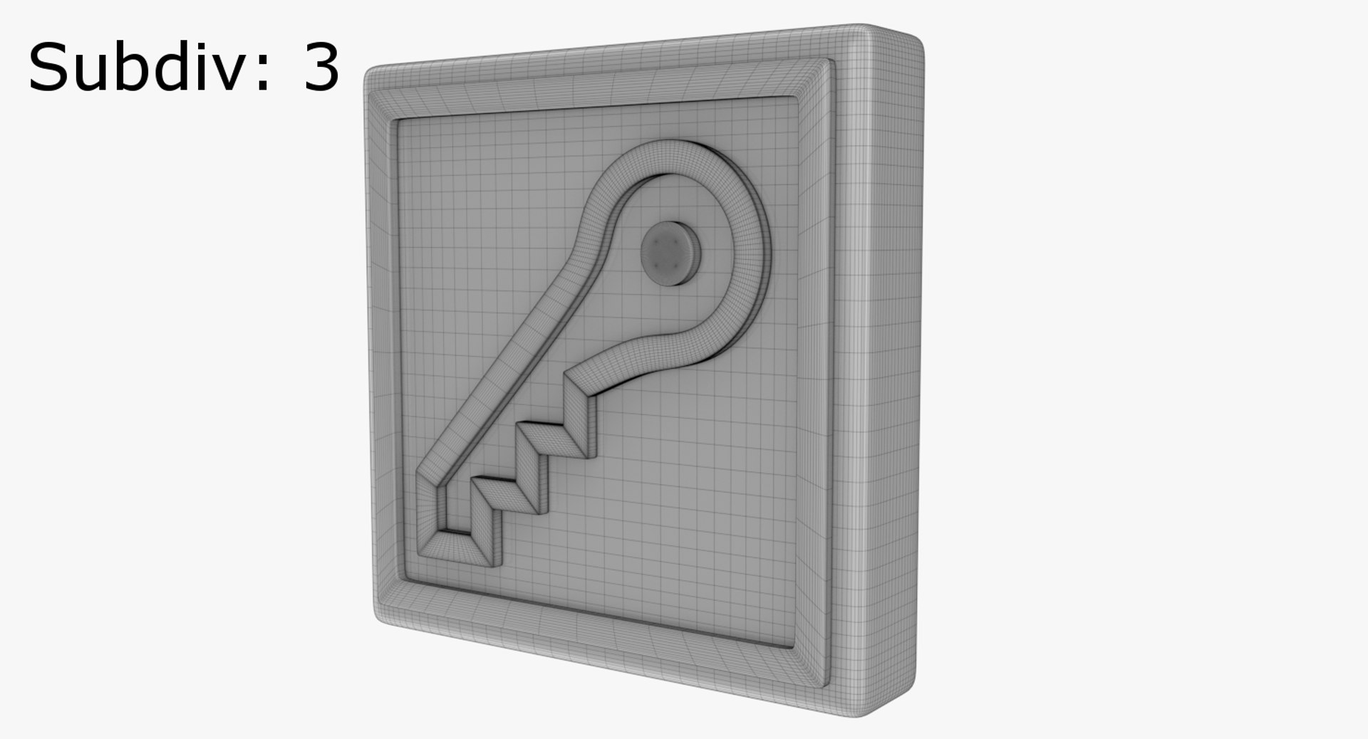 icon key 3d obj