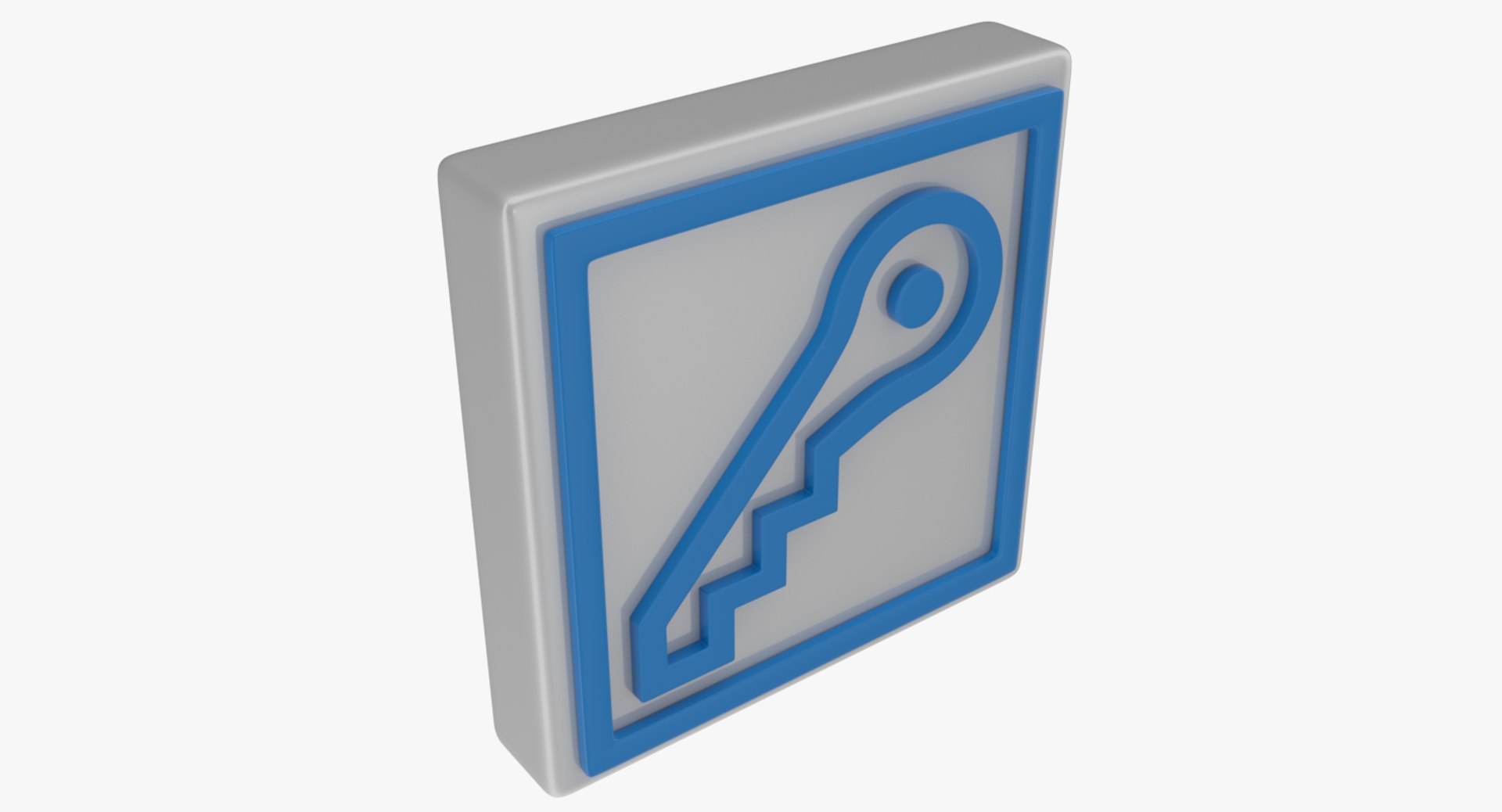 icon key 3d obj