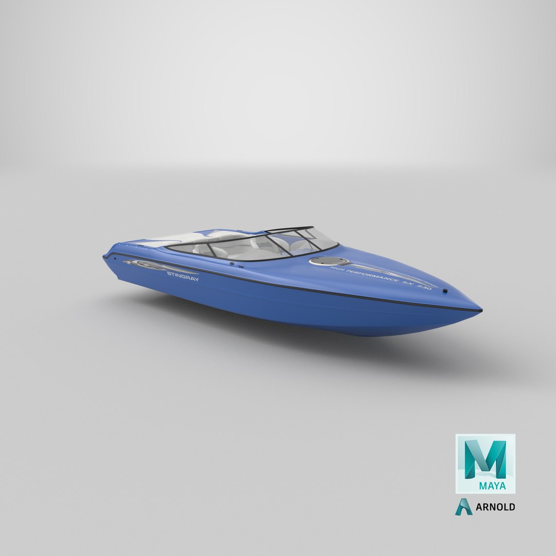Blue Stingray Boat Model - TurboSquid 2112707