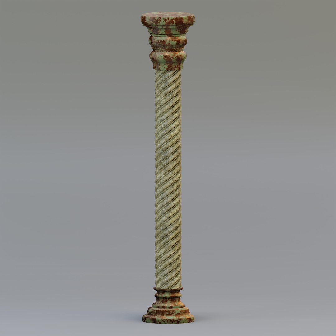 3D column carousel twisted model - TurboSquid 1476889