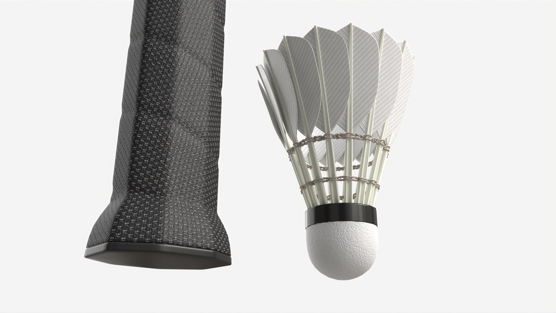 3D Badminton Racquets With Shuttlecock Model - TurboSquid 2096038