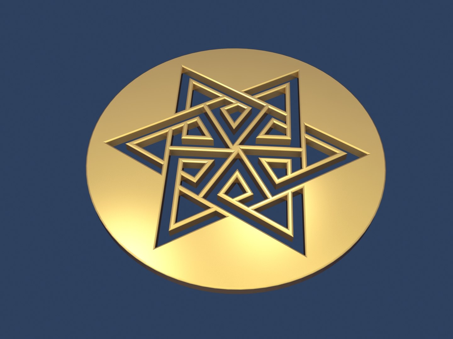 3D Star David Medallion - TurboSquid 1429618