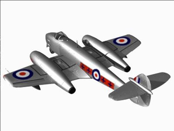 3d gloster meteor fighters jet f4