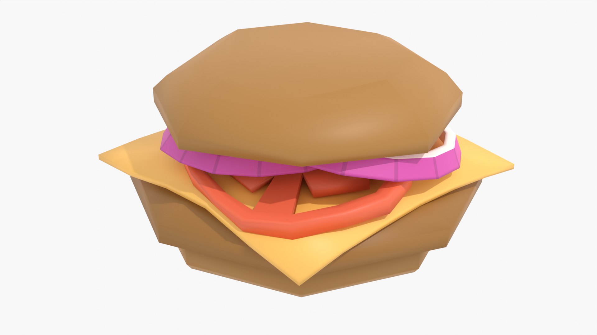 3D Low Poly Burger - TurboSquid 1941300