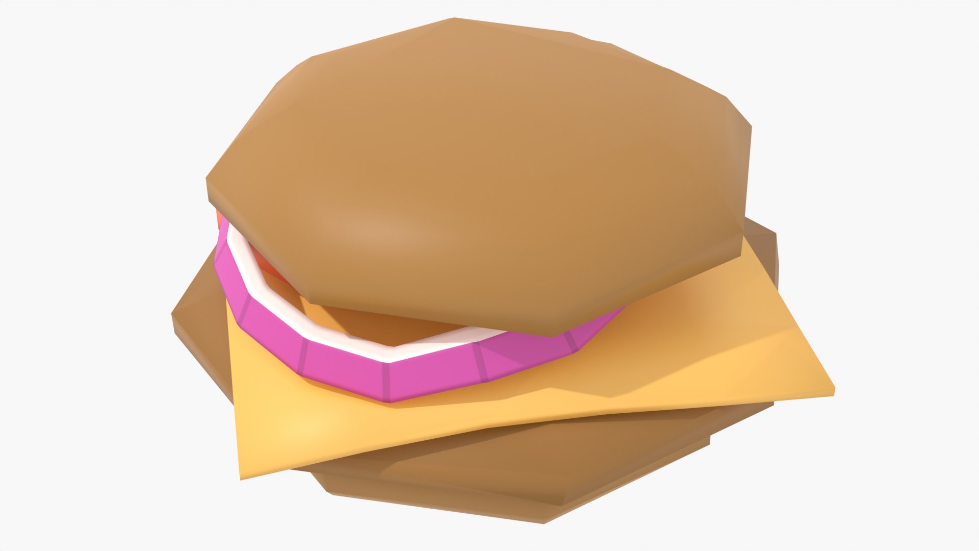 3D Low Poly Burger - TurboSquid 1941300