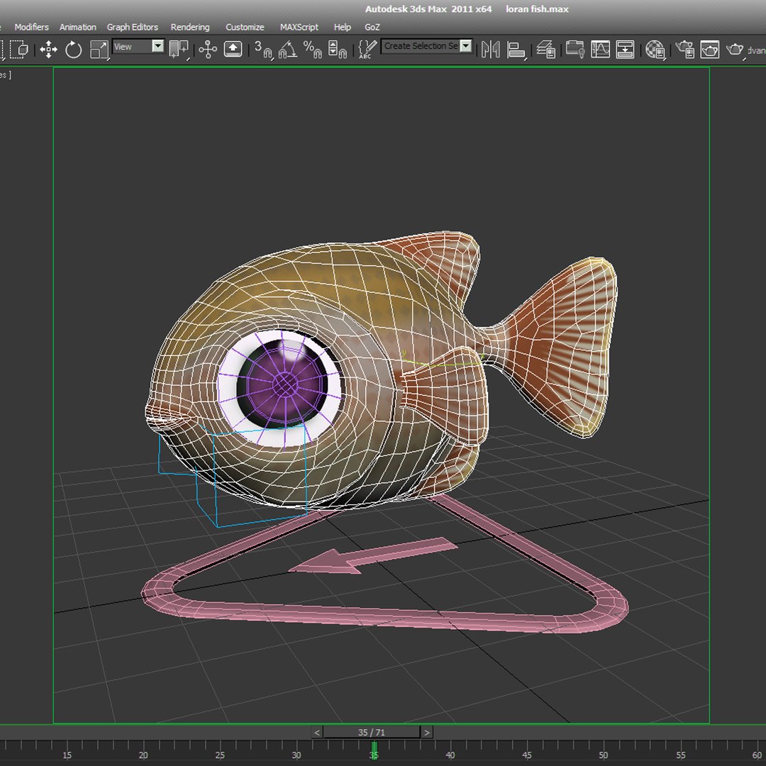 3d Cartoon Loran Fish