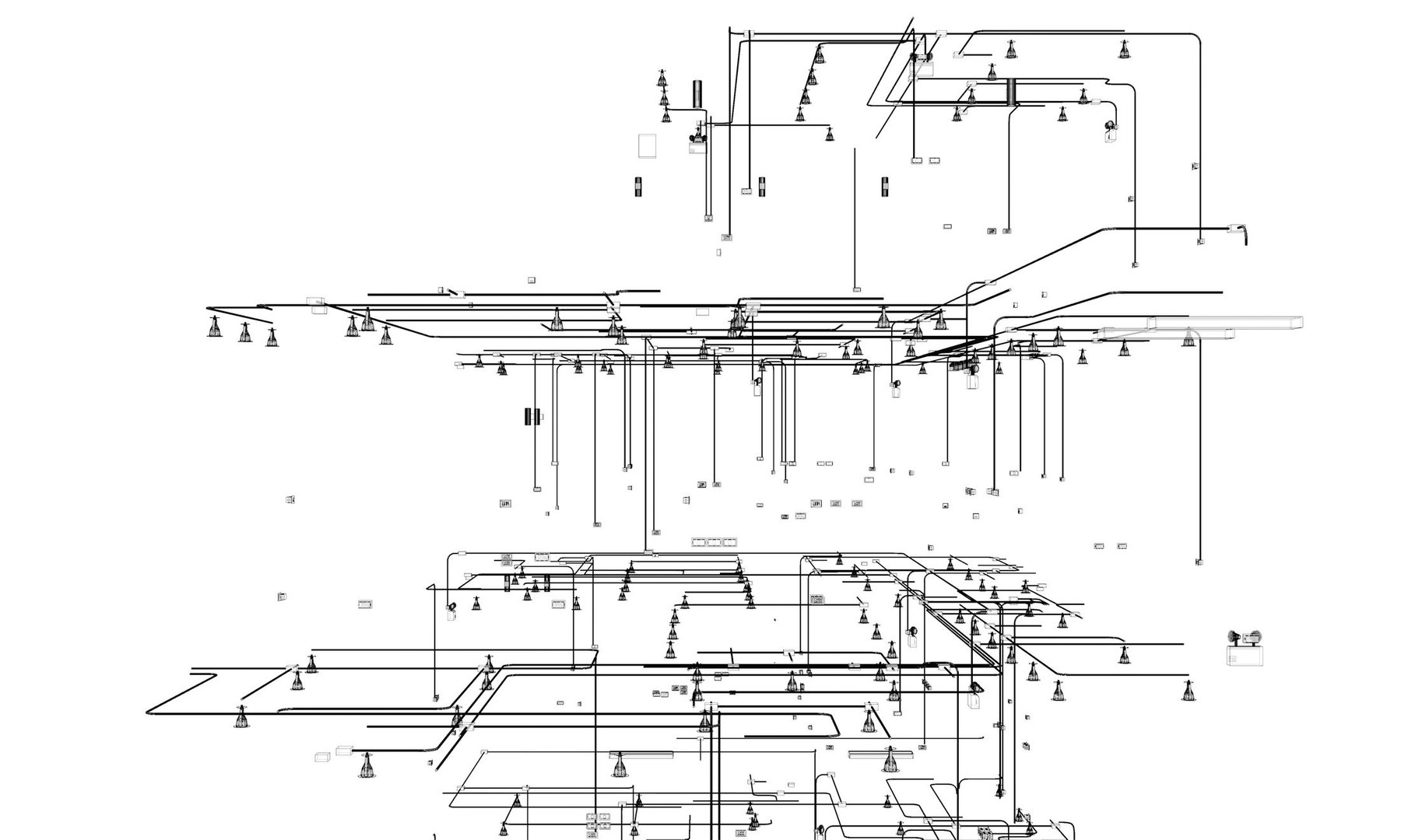 3D Electrical Piping In Building - TurboSquid 2077592