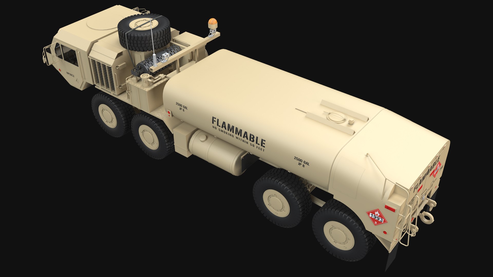 3D HEMTT M978 Fuel Tank Truck - TurboSquid 1938843