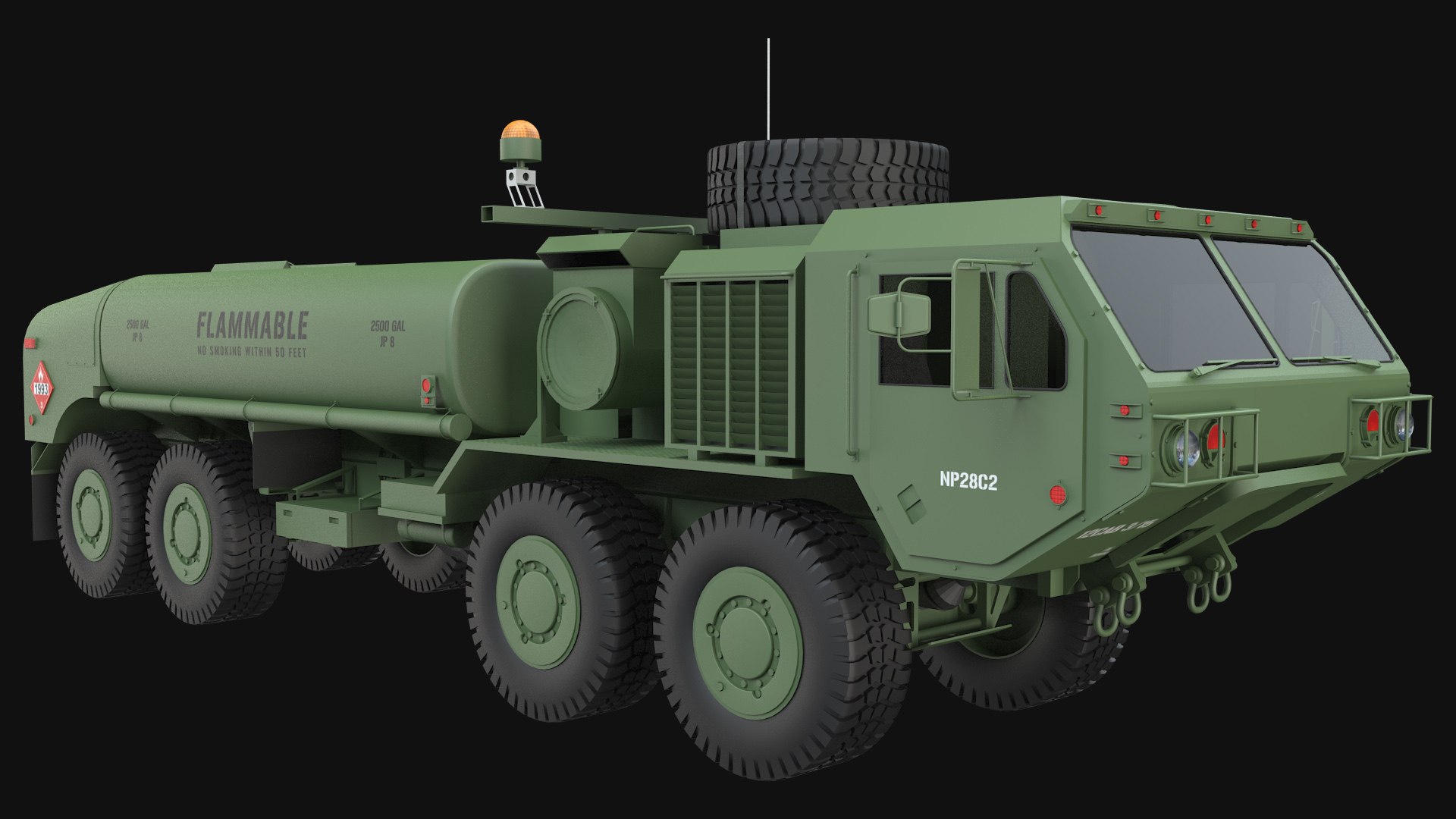 3D HEMTT M978 Fuel Tank Truck - TurboSquid 1938843