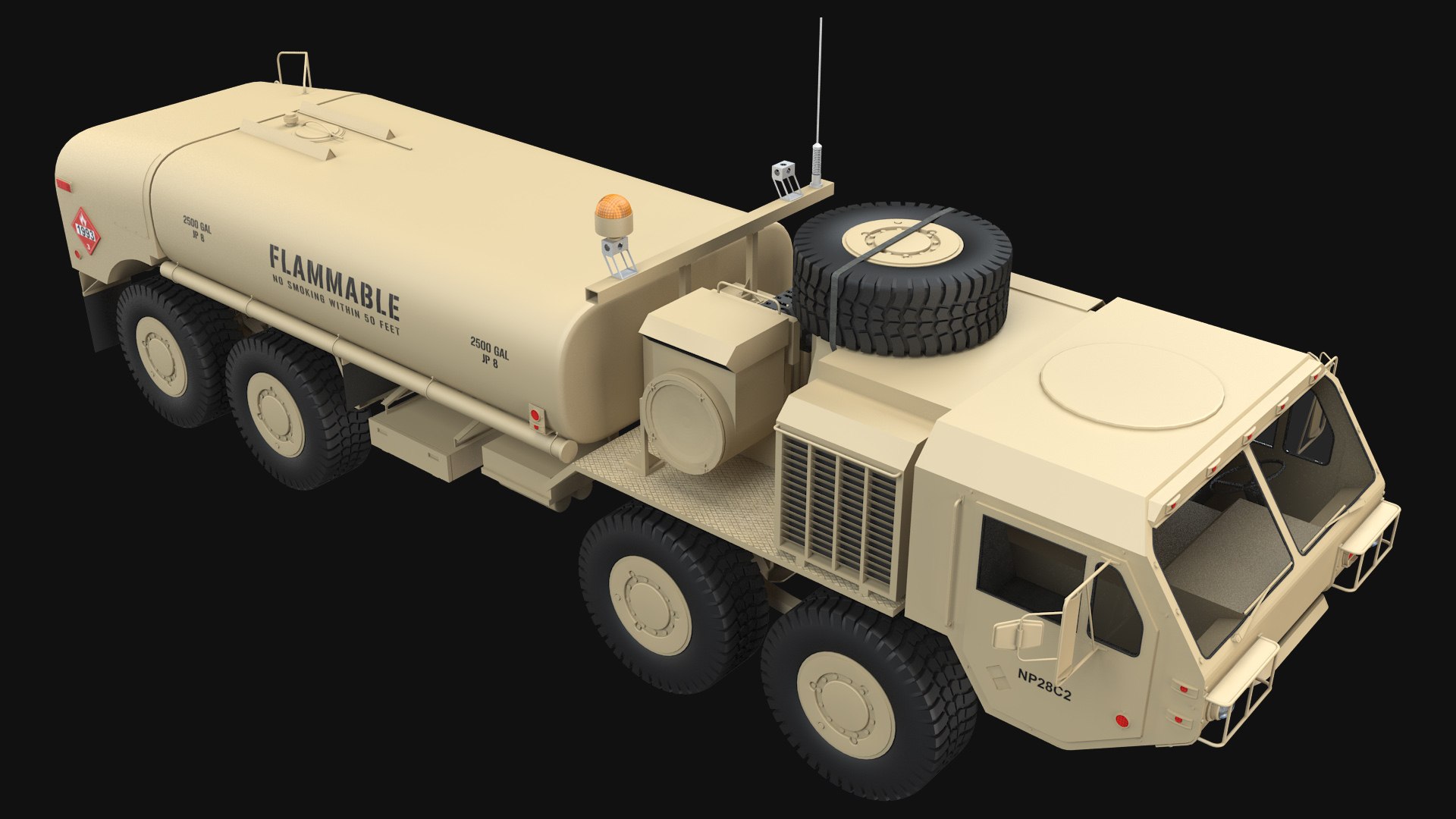 3D HEMTT M978 Fuel Tank Truck - TurboSquid 1938843