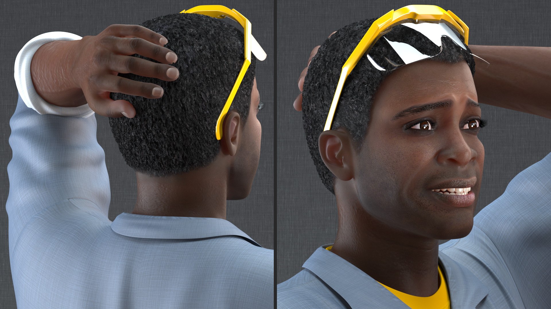 3D Dark Skin Black Man Electrician - TurboSquid 1755994