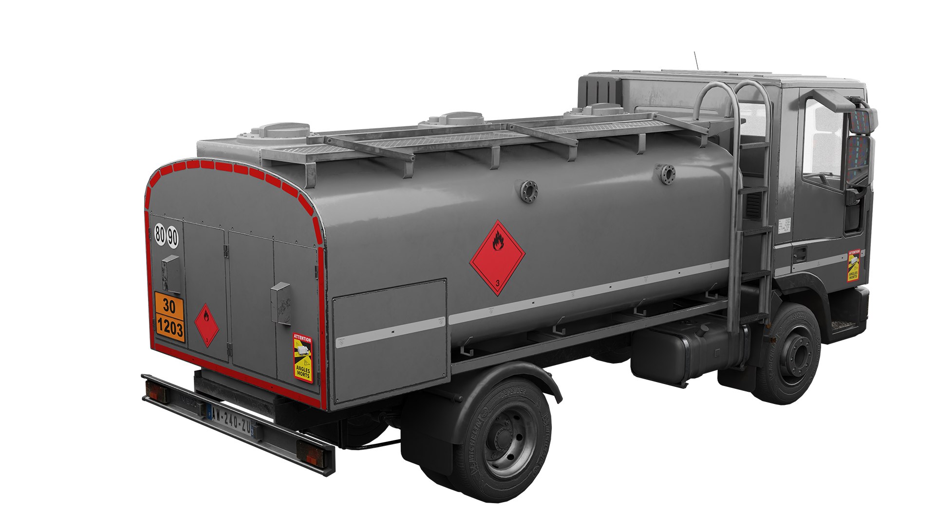 3D Iveco Eurocargo 100E18 2001 Tanker Truck Low-poly PBR Model ...