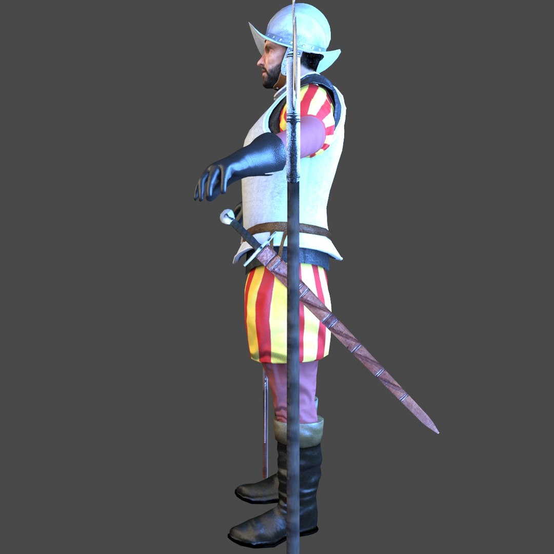 3D Conquistador Man Morion Model - TurboSquid 1455843
