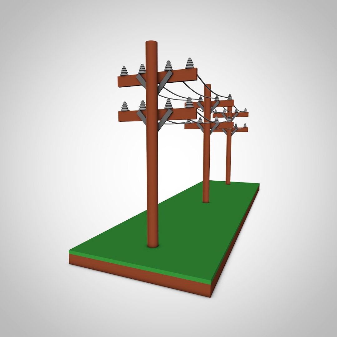 Cartoon Powerlines 3D Model - TurboSquid 1469251