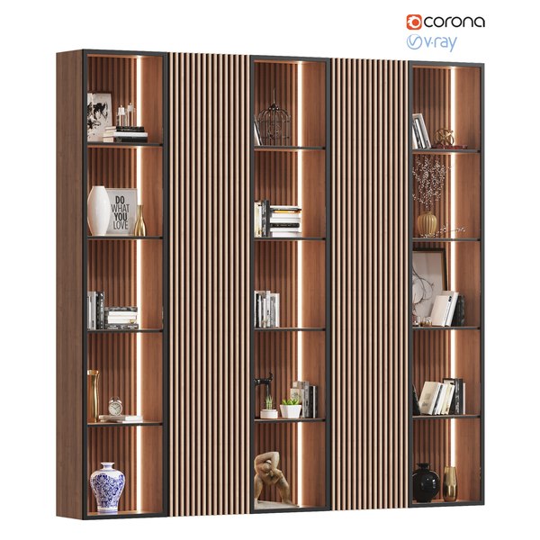 Wardrobe with decor 3 3D model - TurboSquid 1782709