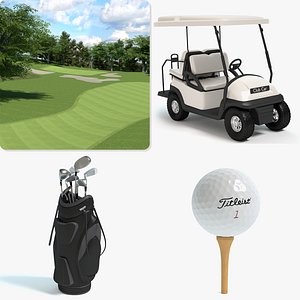 3d obj golf car xrt 850