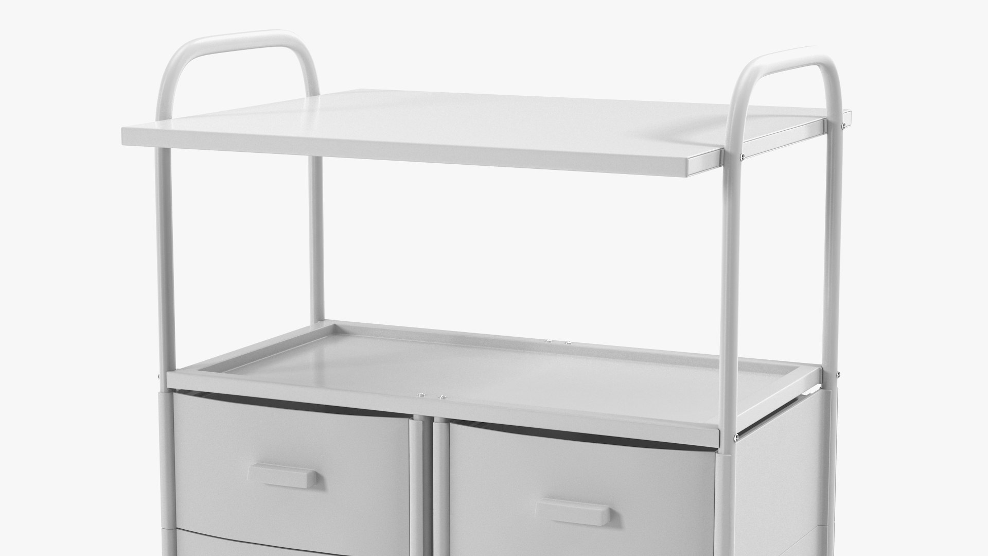 3D Doctors Office Cart On Wheels White - TurboSquid 2065670