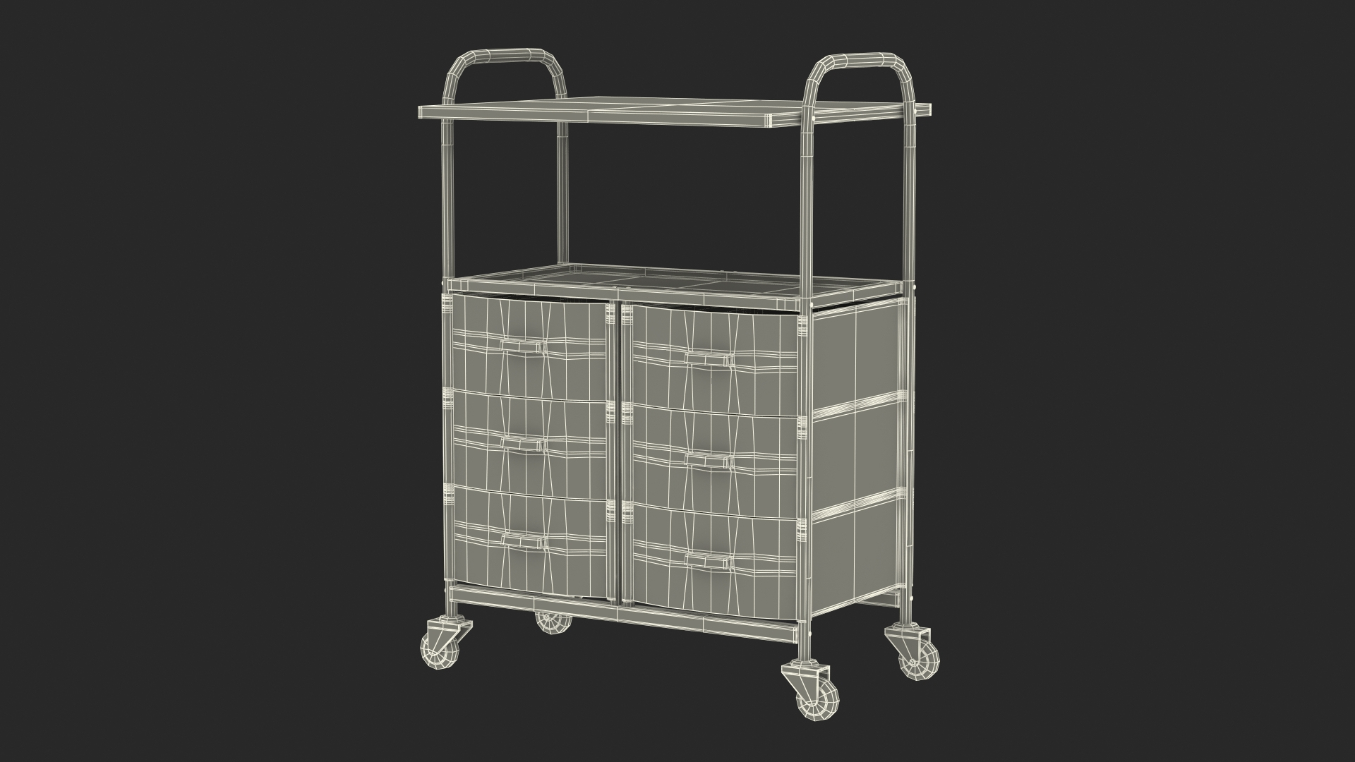 3D Doctors Office Cart On Wheels White - TurboSquid 2065670