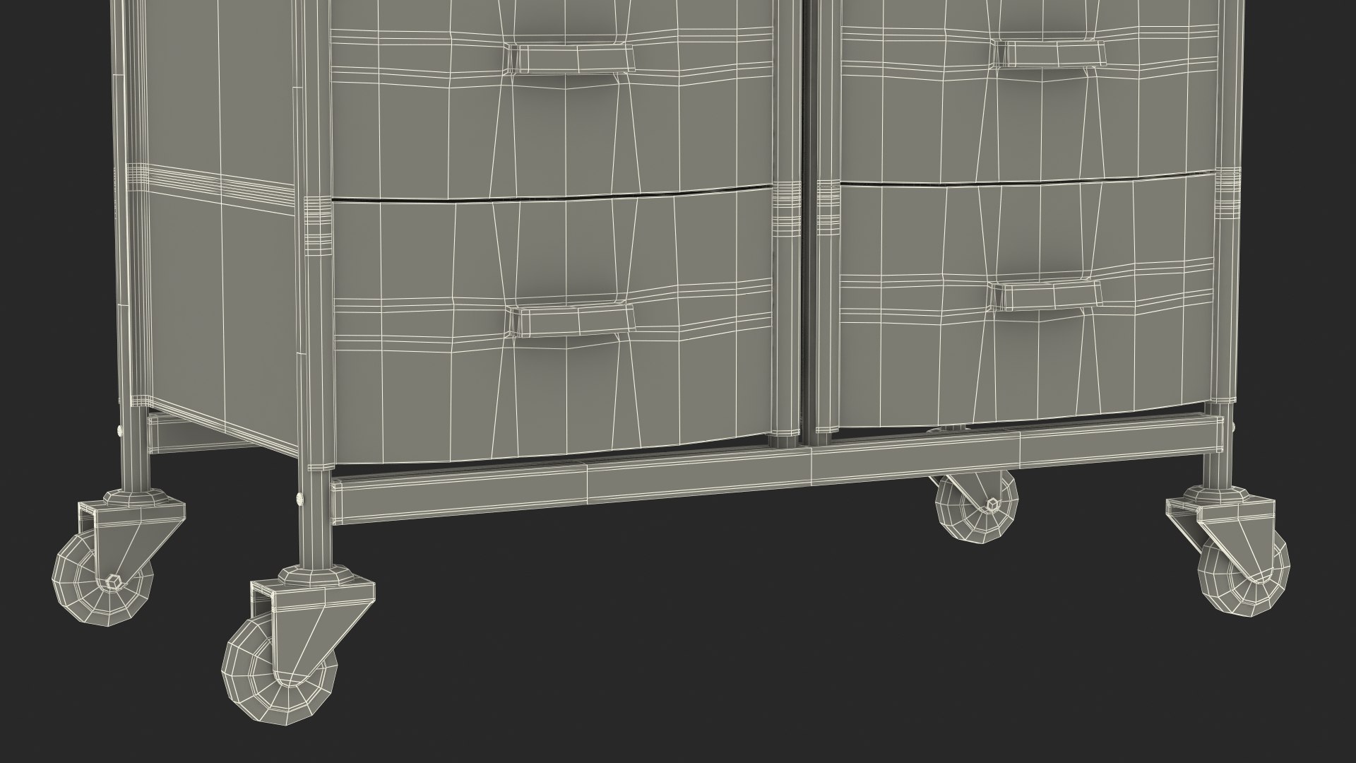 3D Doctors Office Cart on Wheels White - TurboSquid 2065670