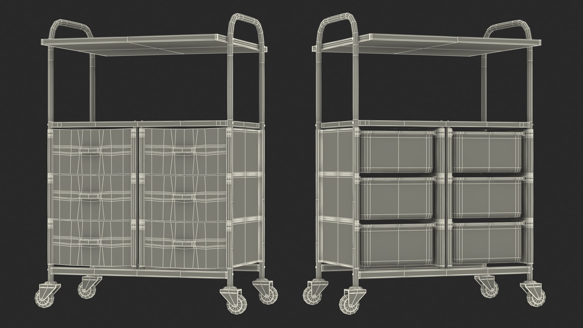 3D Doctors Office Cart on Wheels White - TurboSquid 2065670