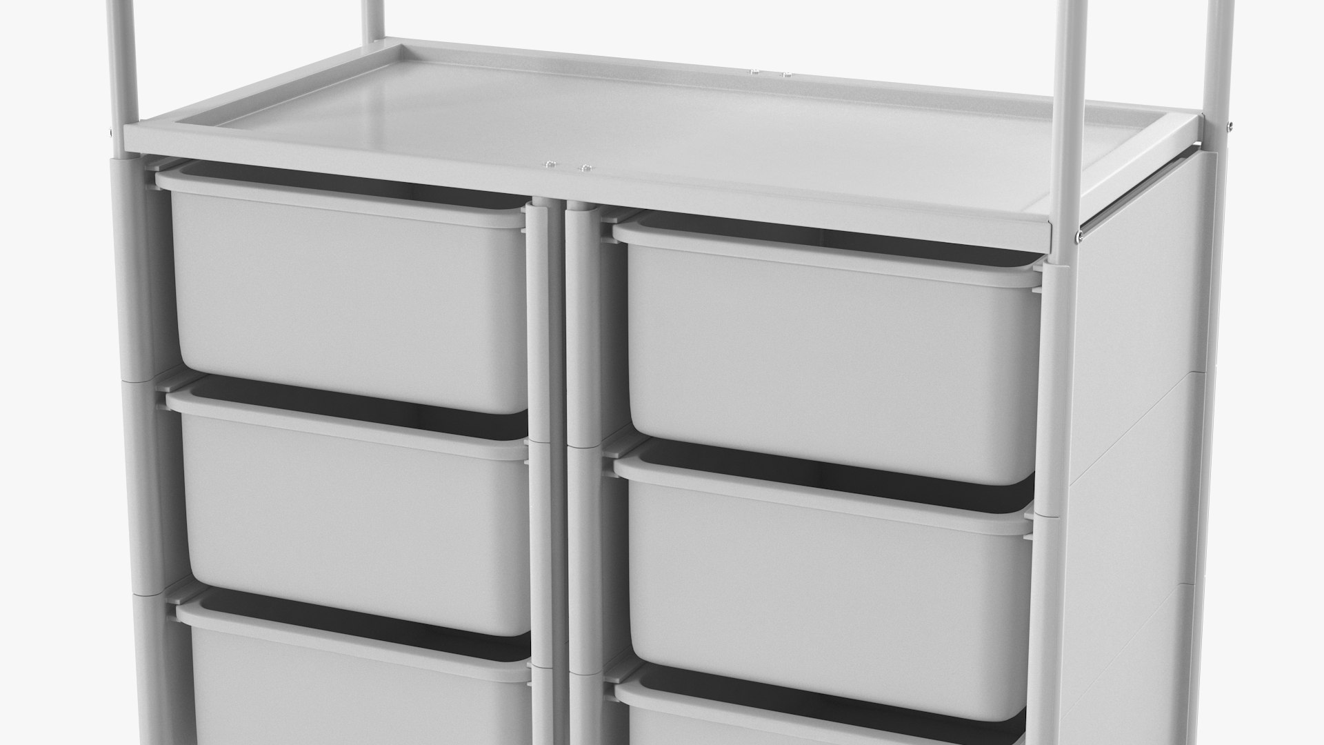 3D Doctors Office Cart On Wheels White - TurboSquid 2065670