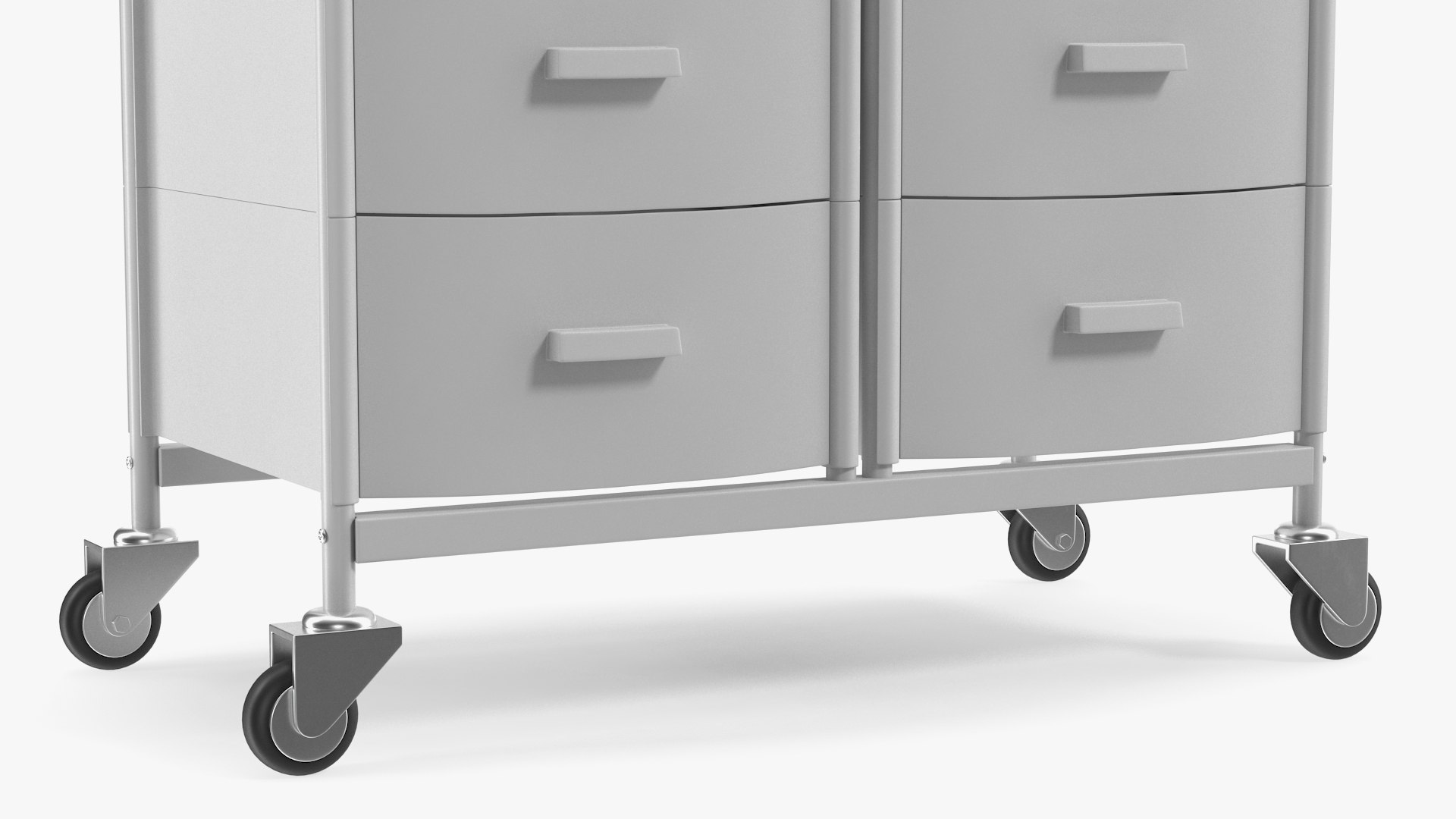 3D Doctors Office Cart On Wheels White - TurboSquid 2065670