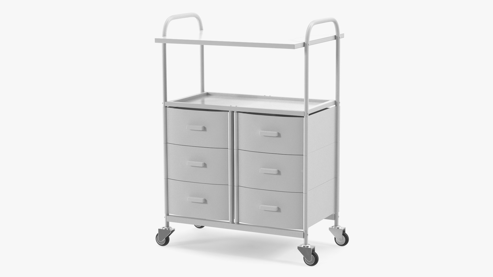 modelo 3d Doctors Office Cart on Wheels White - TurboSquid 2065670