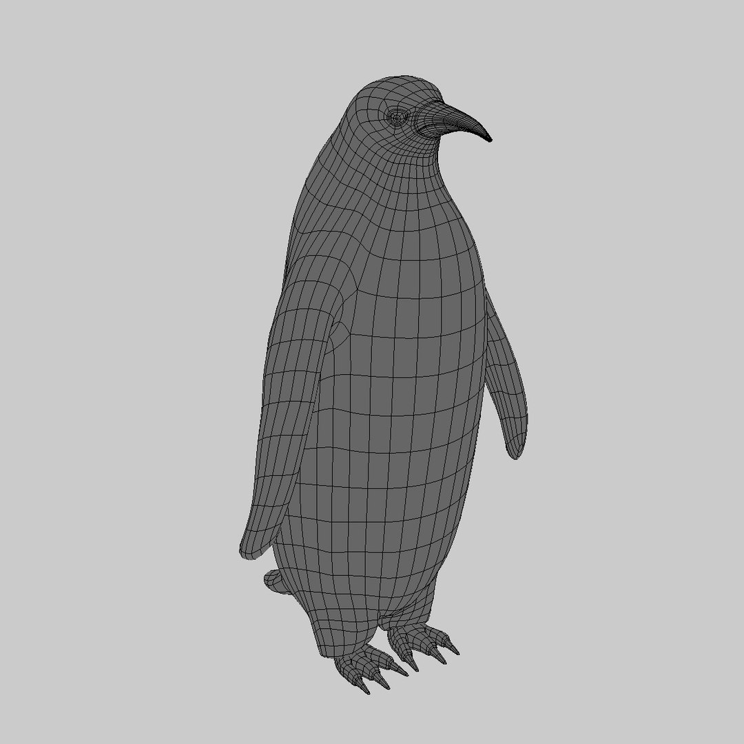 3d Penguin Fur Model