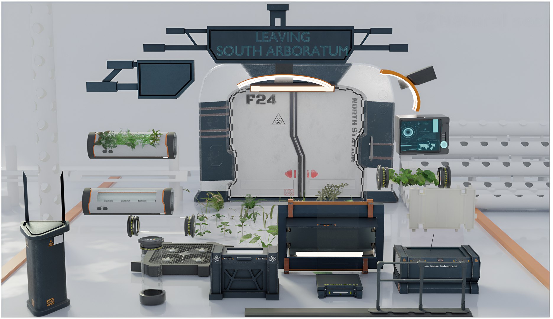 30 Low poly Sci-Fi Props Kitbash set Low-poly 3D model - TurboSquid 2144333