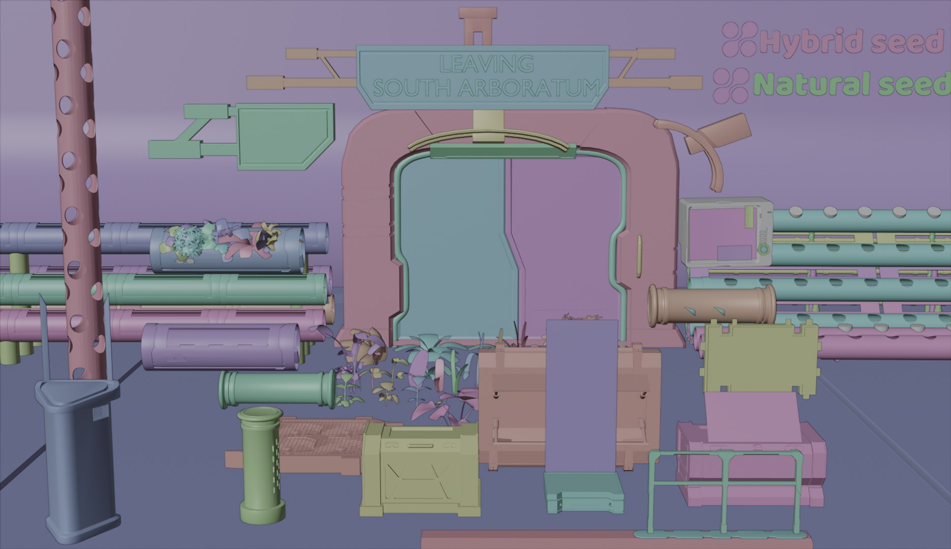 30 Low poly Sci-Fi Props Kitbash set Low-poly 3D model - TurboSquid 2144333