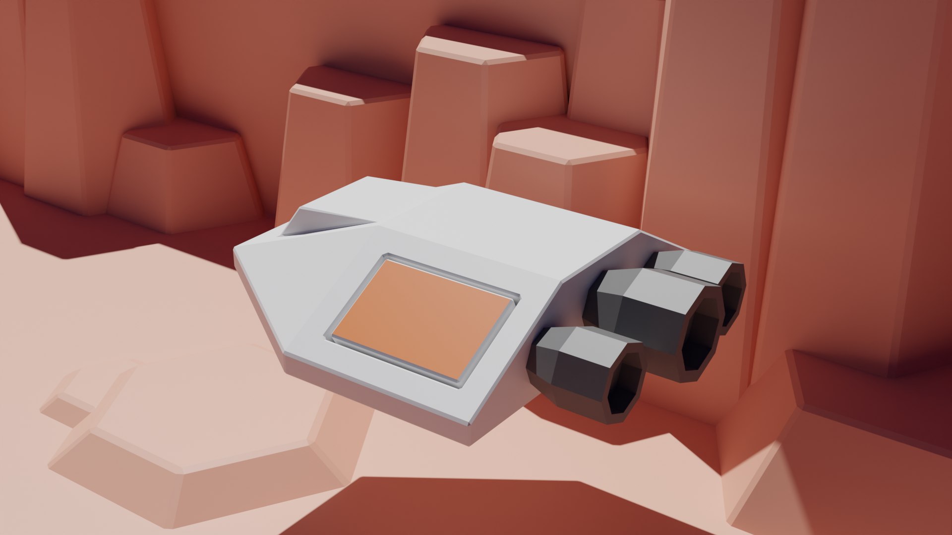 3D Animated Low Poly Spaceship Loop - TurboSquid 1925574