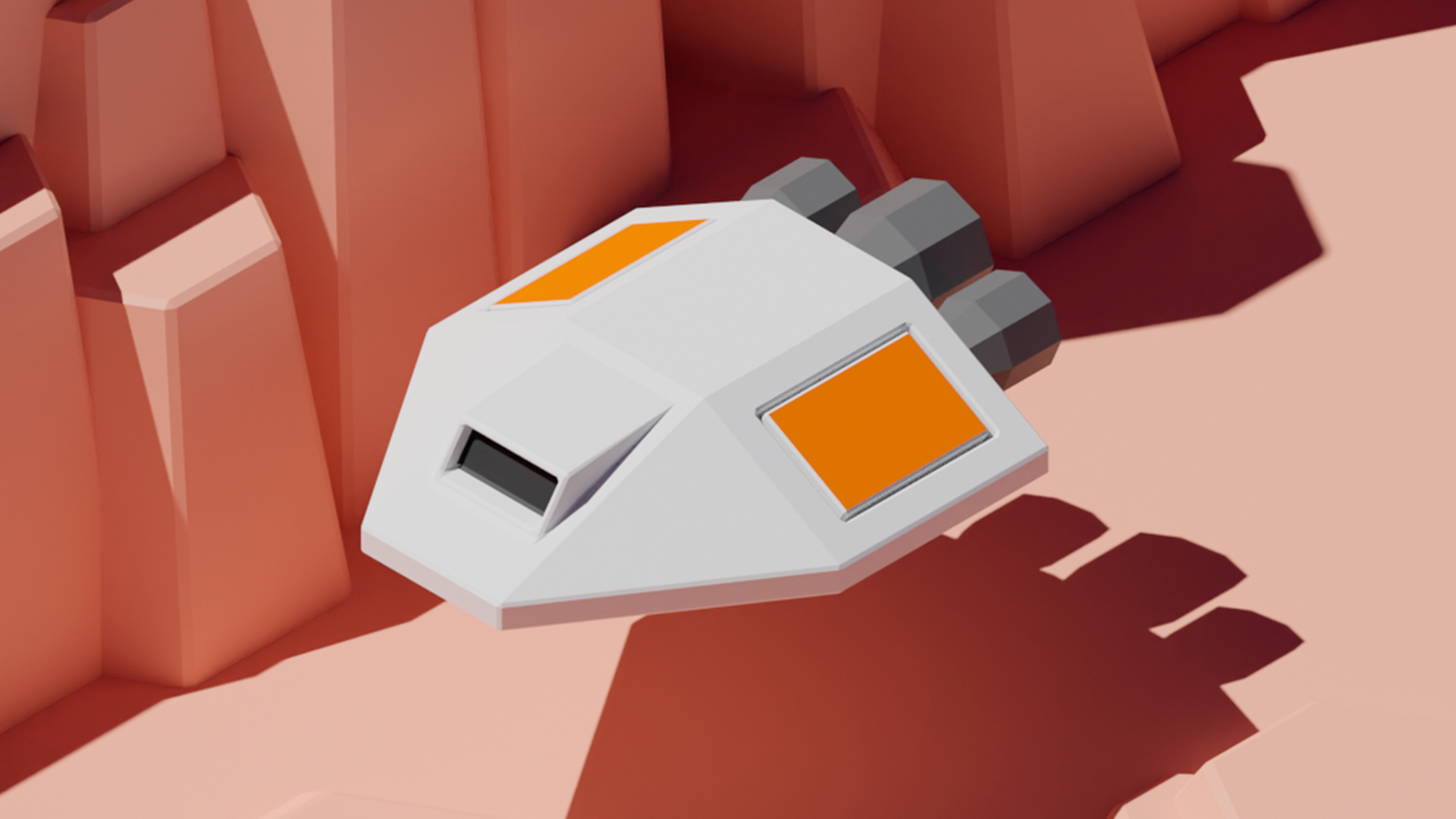 3D Animated Low Poly Spaceship Loop - TurboSquid 1925574