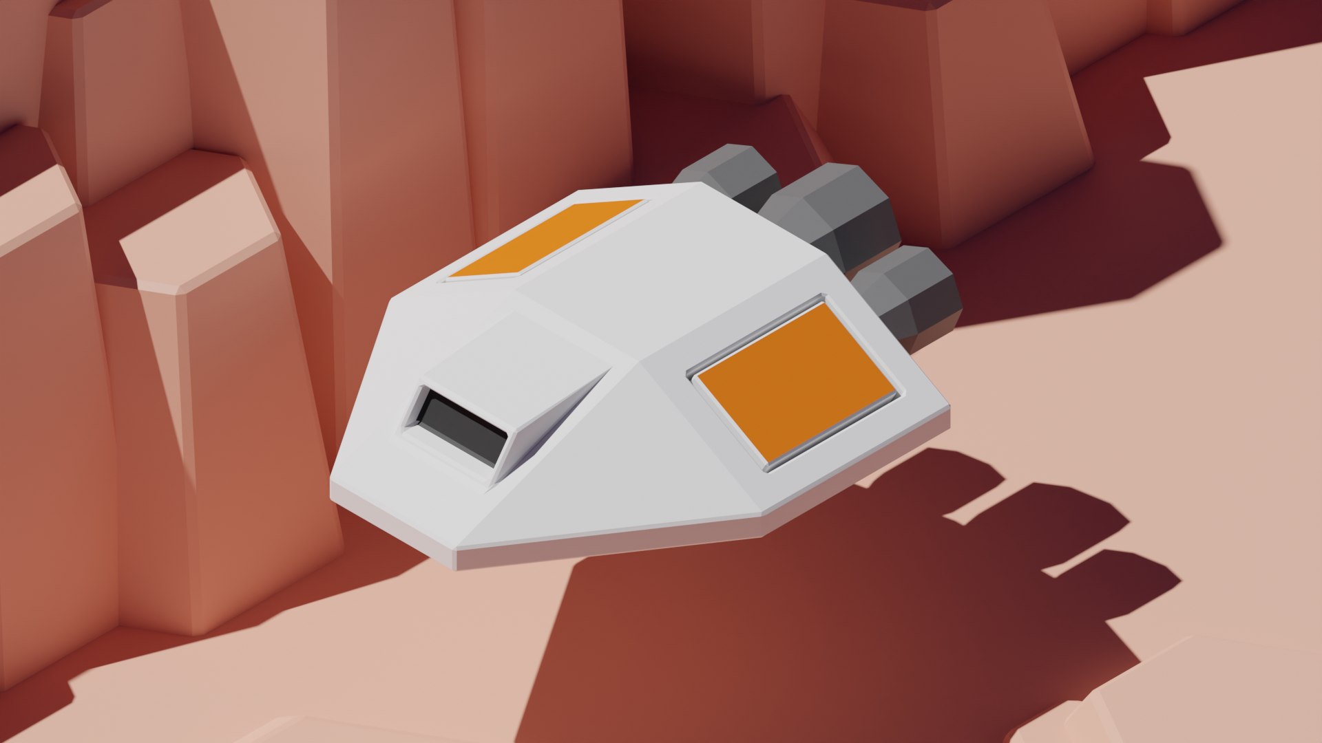 3D Animated Low Poly Spaceship Loop - TurboSquid 1925574
