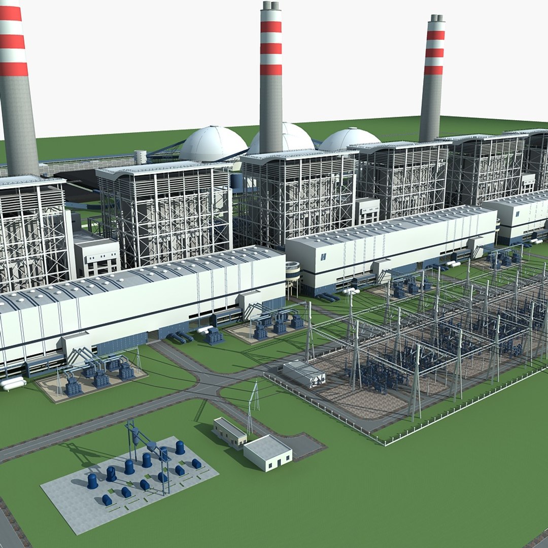 Coal Generating Station 3D Model - TurboSquid 1369509